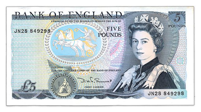 Precious paper - the first and last £5 paper banknote... - The ...