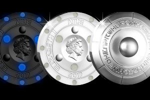 This GLOW-IN-THE-DARK coin, celebrating a 75 year old conspiracy theory ...