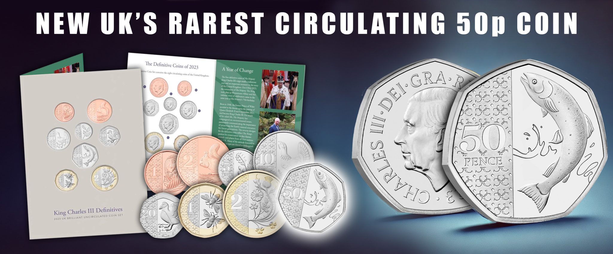 The New UK Rarest 50p Coin – The Salmon 50p - The Westminster Collection