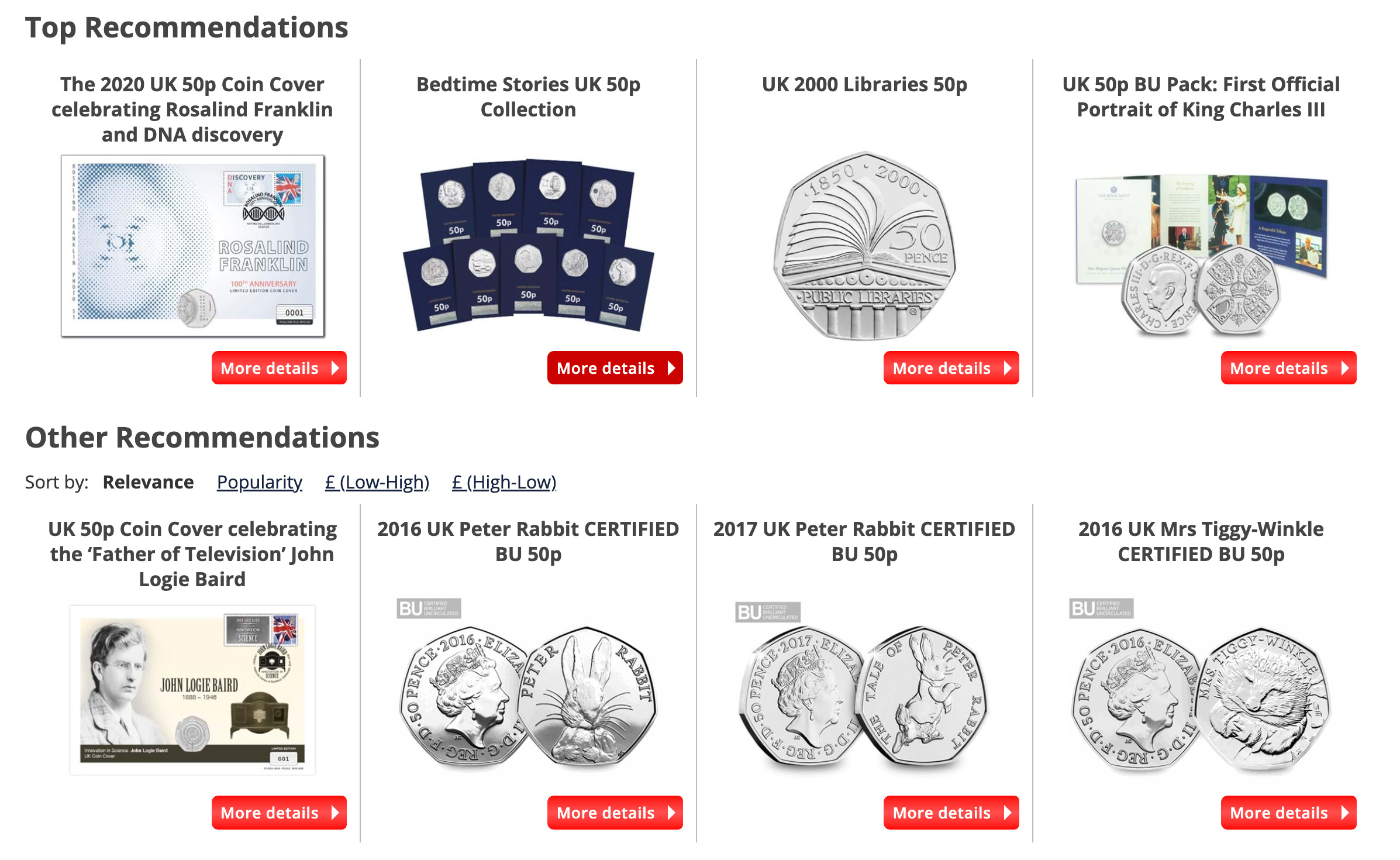 UK’s Rarest 50p Coins - The Westminster Collection